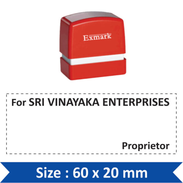Proprietor Stamp & Director Rubber Stamp Format | Stampmart